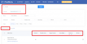 As you can see, there are 650 stores selling bra sets from the Shopify ...