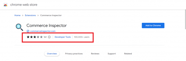 It seems that the advantages of the commerce inspector extension ...