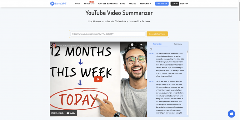 Mastering NoteGPT: YouTube Video Transcript Generator