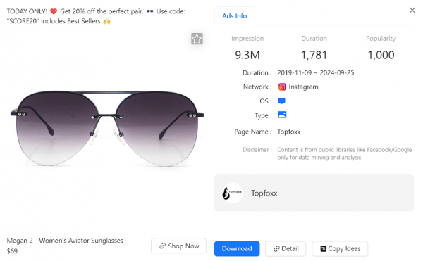 8 Tips of Sunglasses Ads to Increase Sales - BigSpy