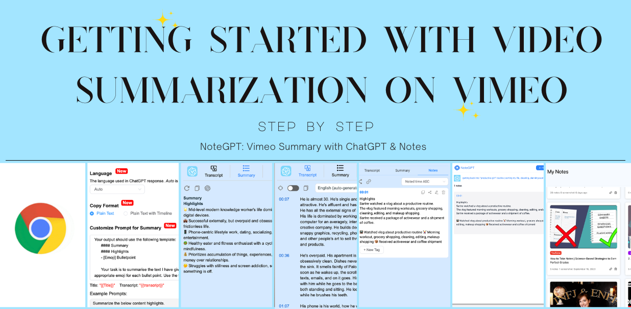 Unlimited Video Summarization for Vimeo - NoteGPT