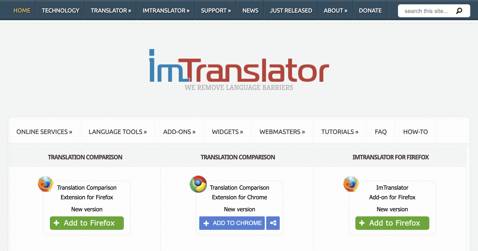 ImTranslator– 功能最全的翻译插件