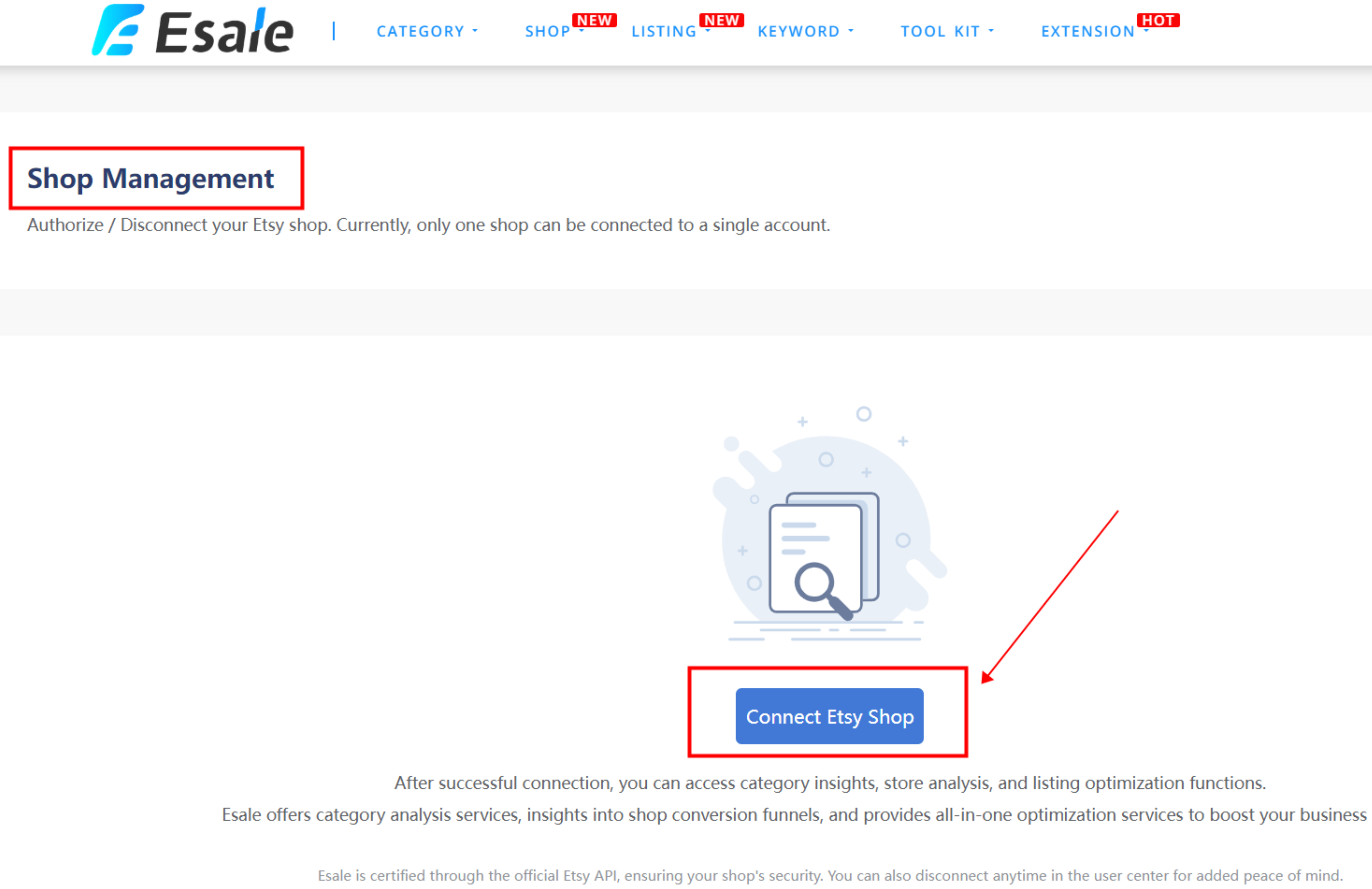 Esale Manager: Check Etsy Rank, Trend for Etsy Sellers