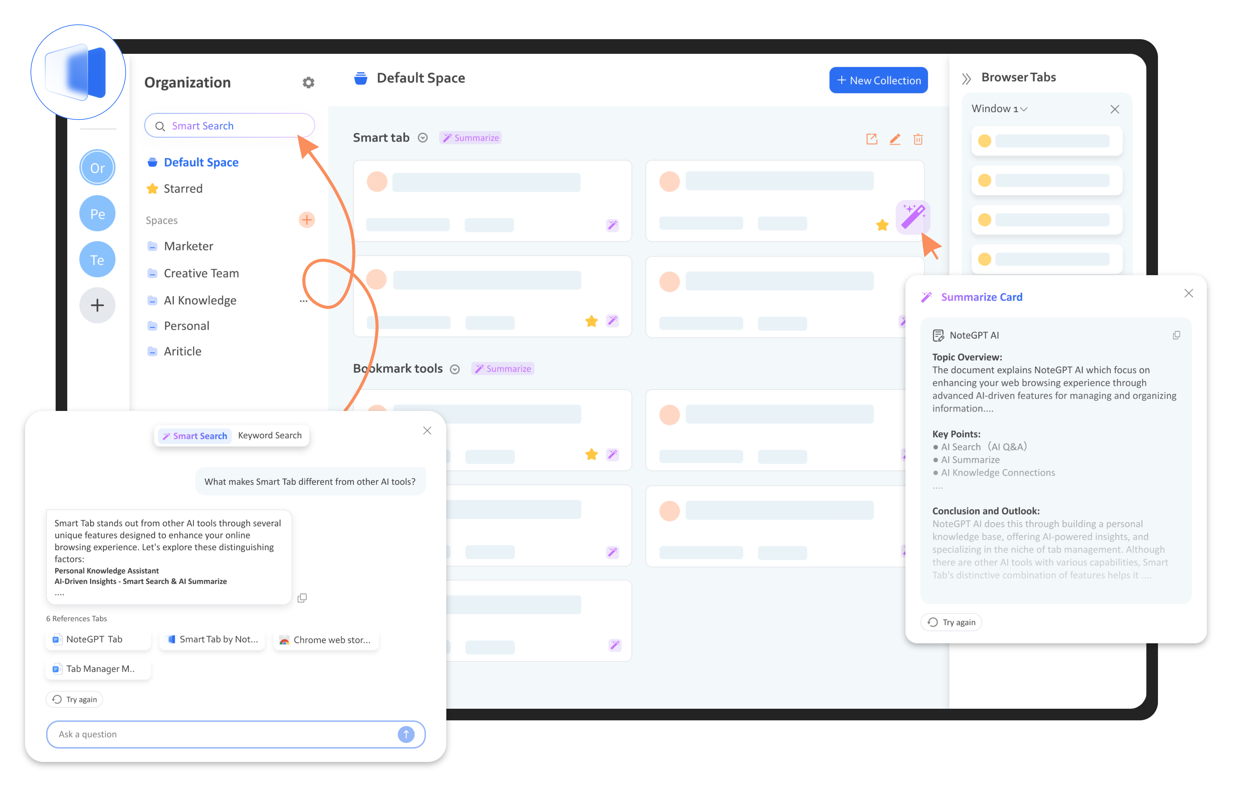 Smart Tab by NoteGPT - Build Your AI Knowledge Library