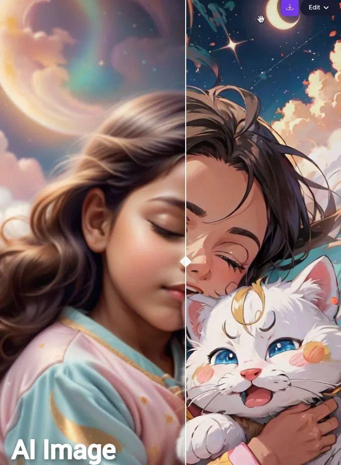 Instantly Design Good Night Images Message with AI